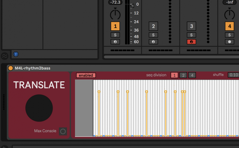 M4L.Rhythm2Bass Ableton Live device — “Translating” rhythm patterns ...